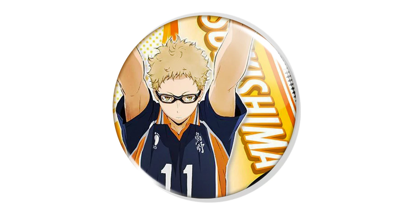 Tsukishima kitűző - Haikyuu! - Cuki animés ajándékok | Odango
